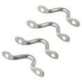 4Pcs 5mm Stainless Steel Wire Eye Strap Boat Marine Tie Down Hook ...