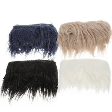 Shaggy Mohair Faux Fur Fabric Strips Ribbon, Pre Cut Roll, 2" Wide by ...