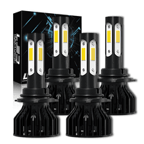 SHENKENUO 9005 9006 LED Bulbs Kit with 8000 Lumens, 36W 6500k HB3/HB4 ...