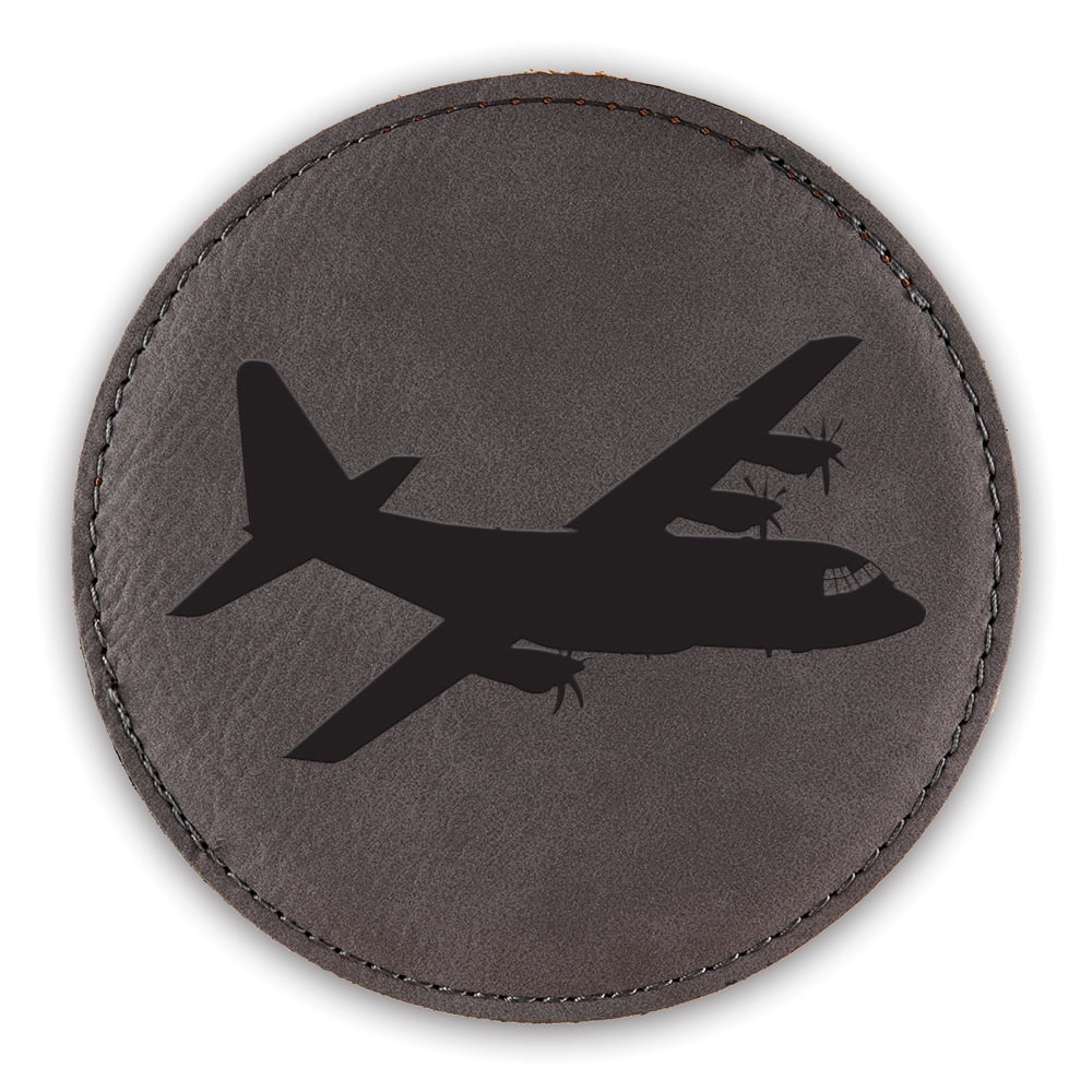 C-130 Hercules Coaster Laser Engraved Leatherette - Round Coasters ...