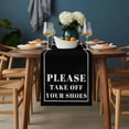 Black Letter Table Runner - 120 Inch Long, Kitchen Dining Table Runner ...