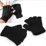 SPRING PARK 1 Pair Fingerless Winter Gloves Convertible Wool Mittens ...