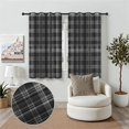 Black and White Checkered Pattern Blackout Curtains,Triple Weaved ...