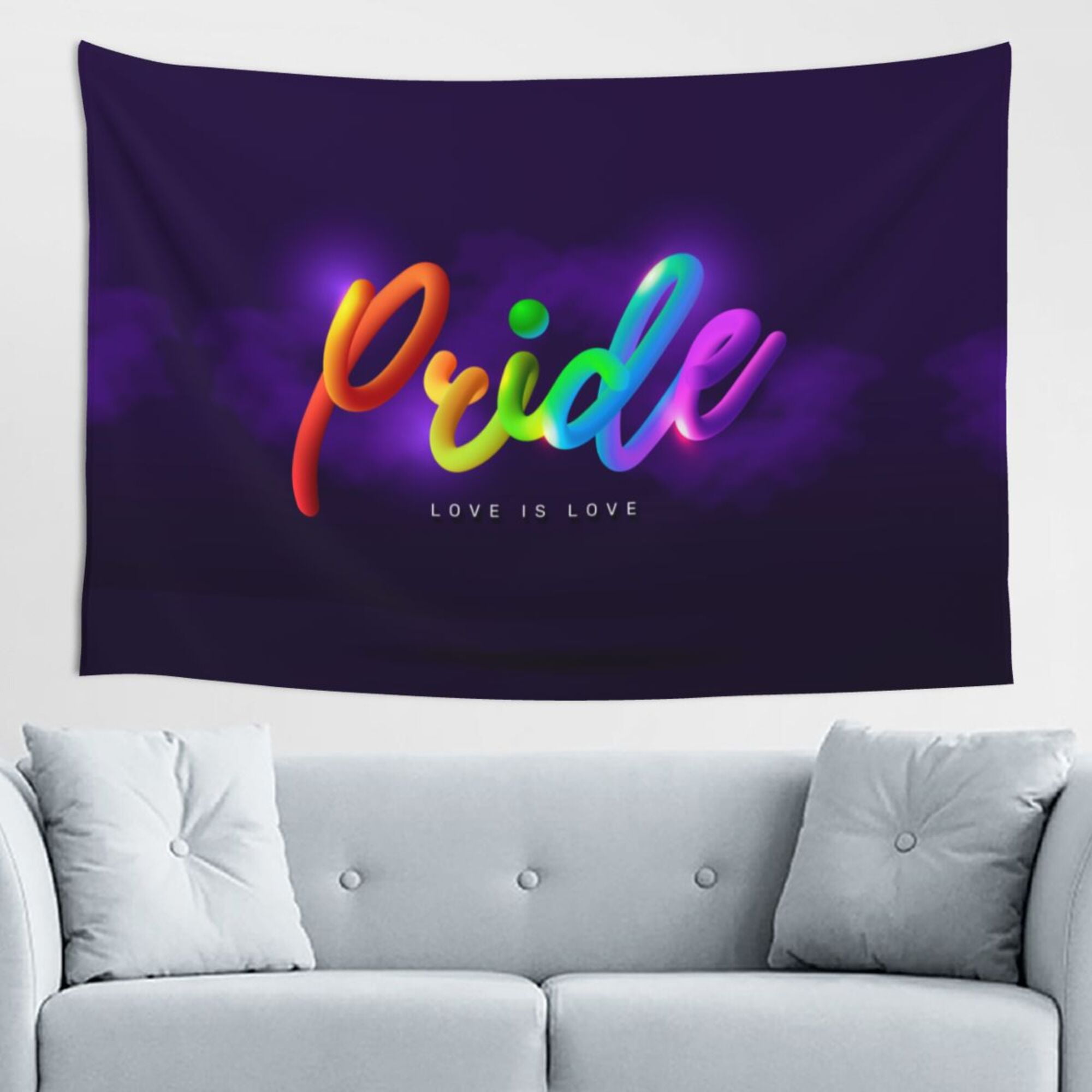 DouZhe Rainbow LGBT Pride Flag Tapestry Wall Hanging Tapestries Dorm ...