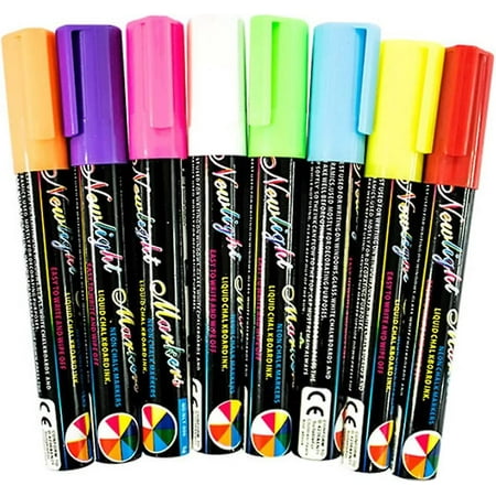 HUSERYT 8pcs Penfill Liquid Highlighter Pen Fluorescent Liquid Marker ...