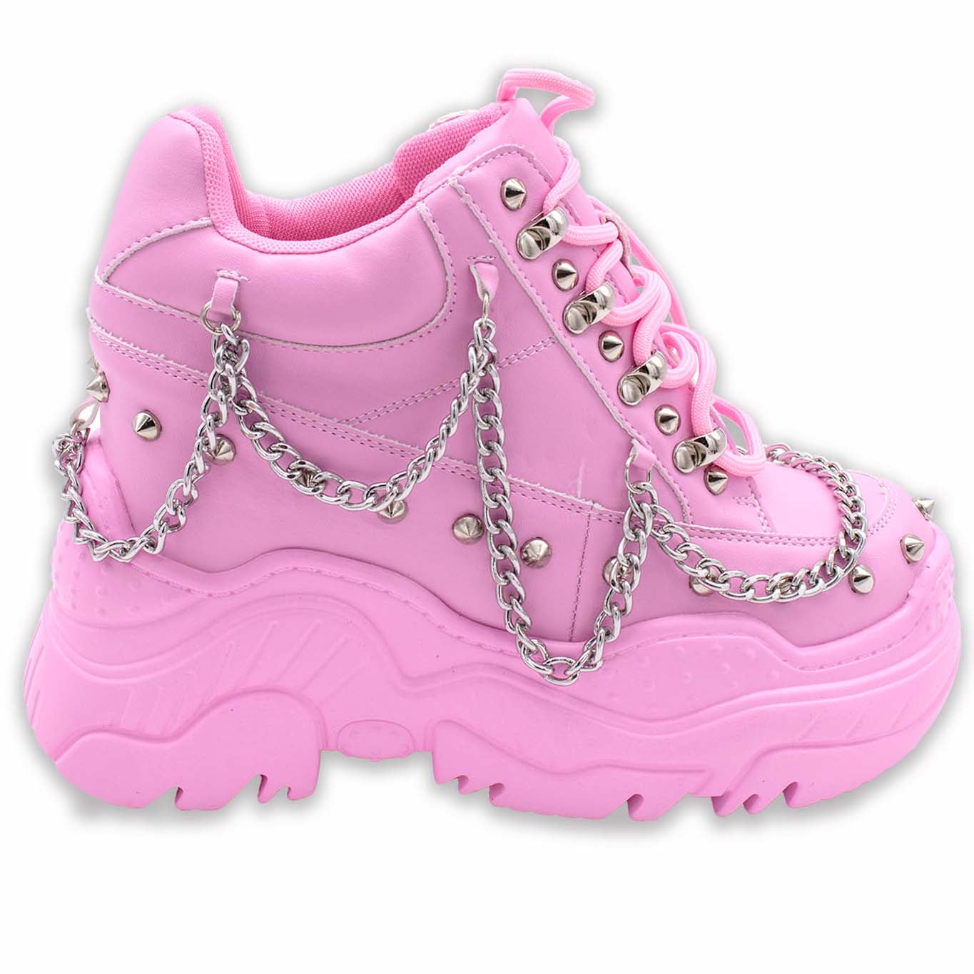 Tenis Sneakers Con Plataforma Casual para Mujer Anthony Wang Space Candy Pink | Bodega Aurrera ...