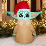 Airblown Inflatables Star Wars Mandalorian Grogu with Santa Hat ...