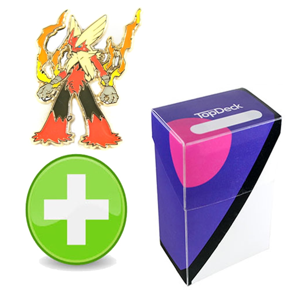 Pokemon Mega Blaziken Pin with Master Ball TopDeck Deck Box - Walmart.com