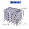 Modern 5 Tiers Jewelry Storage Box With Velvets Interior Adjustable ...