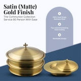 Mayur Exports Stainless Steel Church Communion Ware Set, Gold - 2 Wine ...