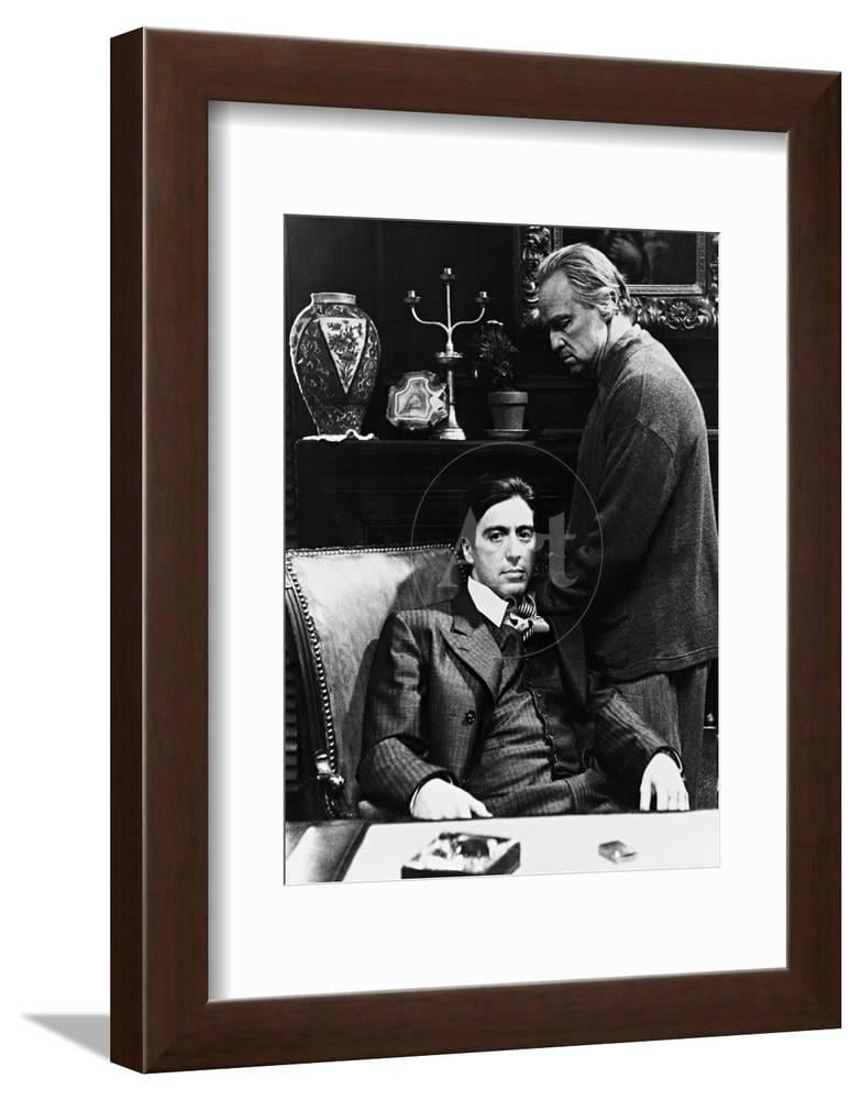 Al Pacino, Marlon Brando, the Godfather, 1972 Framed Print Wall Art ...