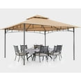 10x12 Outdoor Steel Frame Gazebos for Patios Lawn Backyard Garden Deck ...