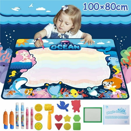 Aqua Doodle Board Magic Pens indoor school Children Water Drawing Board ...