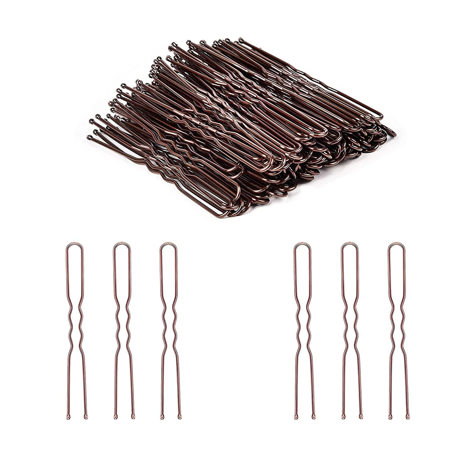 100PCS U Shaped Hair Pins, 2.4inch Blonde Bun Pins Bun Hair Pins for ...