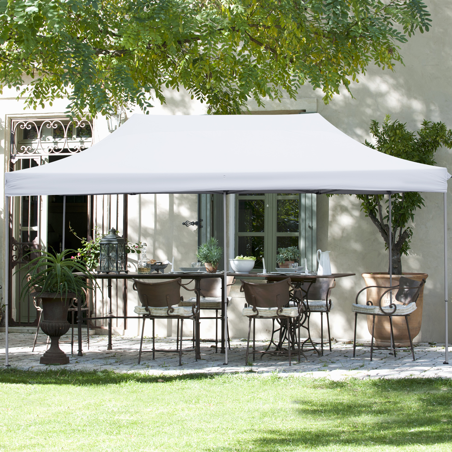 Outdoor Basic 10' x 20' Pop up Instant Canopies Tent with Wheeled ...