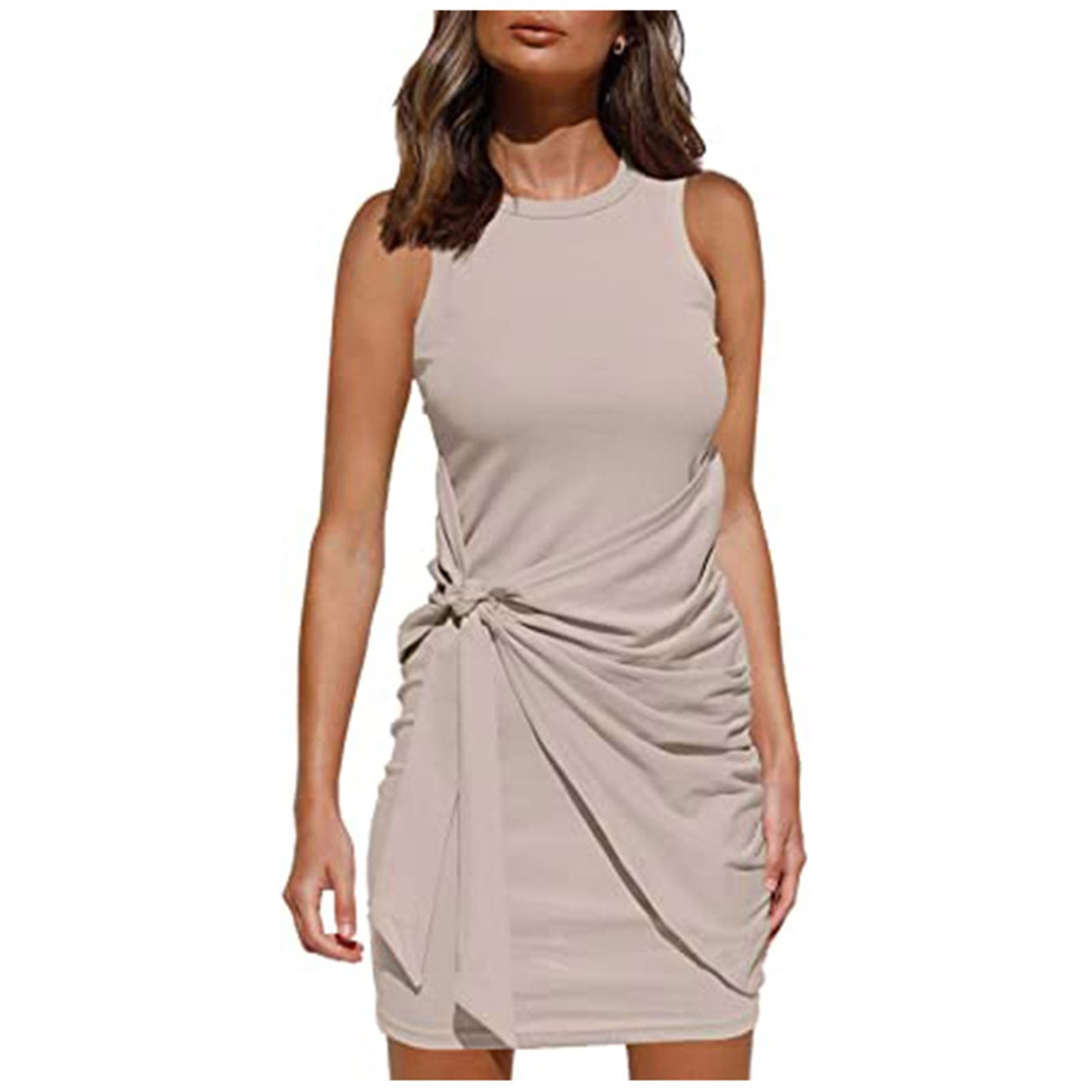 Click here for Cameland Womens Summer Solid Color Sleeveless Plea... prices