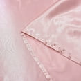 Ntbed Queen Size Pink Satin Luxury Silky Bed Sheets 1800 Thread Count
