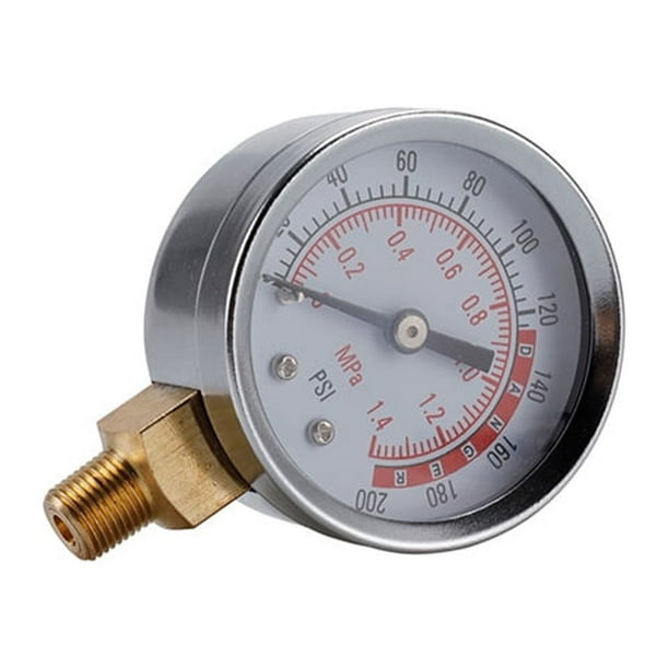 Becaristey Plastic Air Water Oil Pressure Meter Professional PSI ...