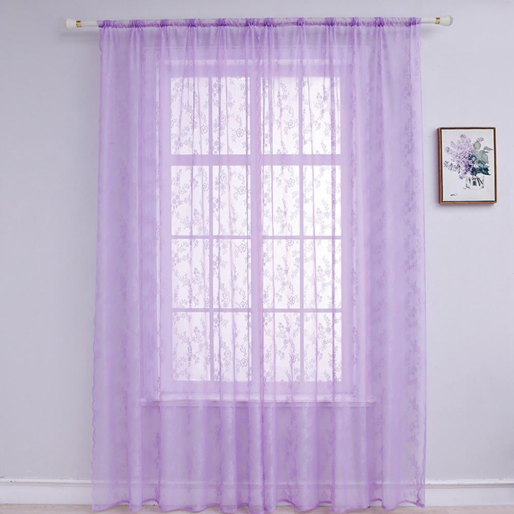2pc Herringbone Thick Semi Sheer Premium Rod Pocket Window Curtain ...