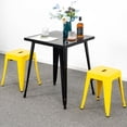 18 Inch Industrial Metal Stools Set of 2, Stackable Classroom Kitchen ...