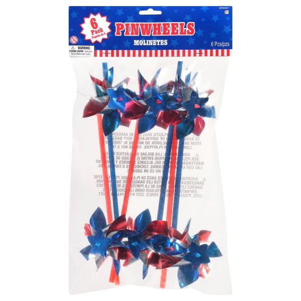 Amscan Patriotic Pinwheel 6 count - Walmart.com