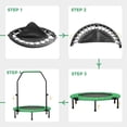 330/440-Pound Capacity Mini Rebounder Trampoline with Adjustable ...