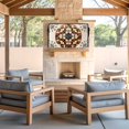 Abstract Geometric Outdoor TV Cover 70 to 75 inch Color Blocks Lines ...