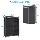 VIPEK V7C Basic Garment Rack with Cover Portable Closets Heavy Duty ...