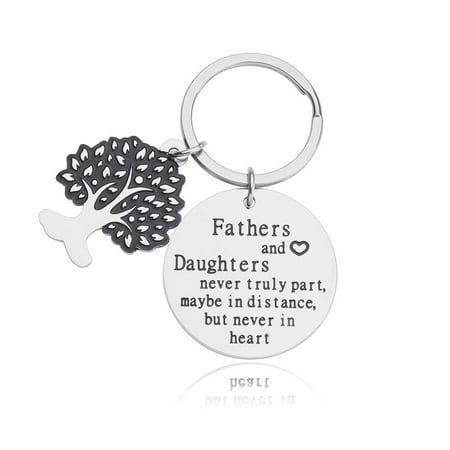 Dad Keychain Present from Daughter Fathers Day for Daddy Papa Thank You ...