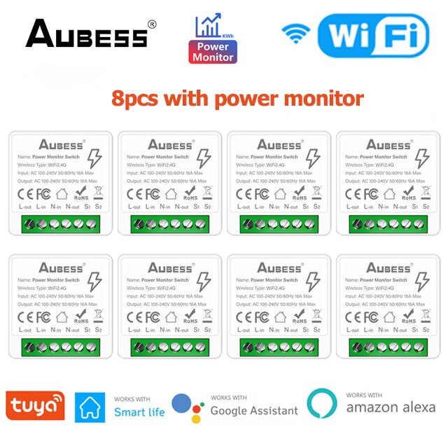 Tuya Zigbee/Wifi MINI interruptor inteligente Control de 2 vías 16A ...
