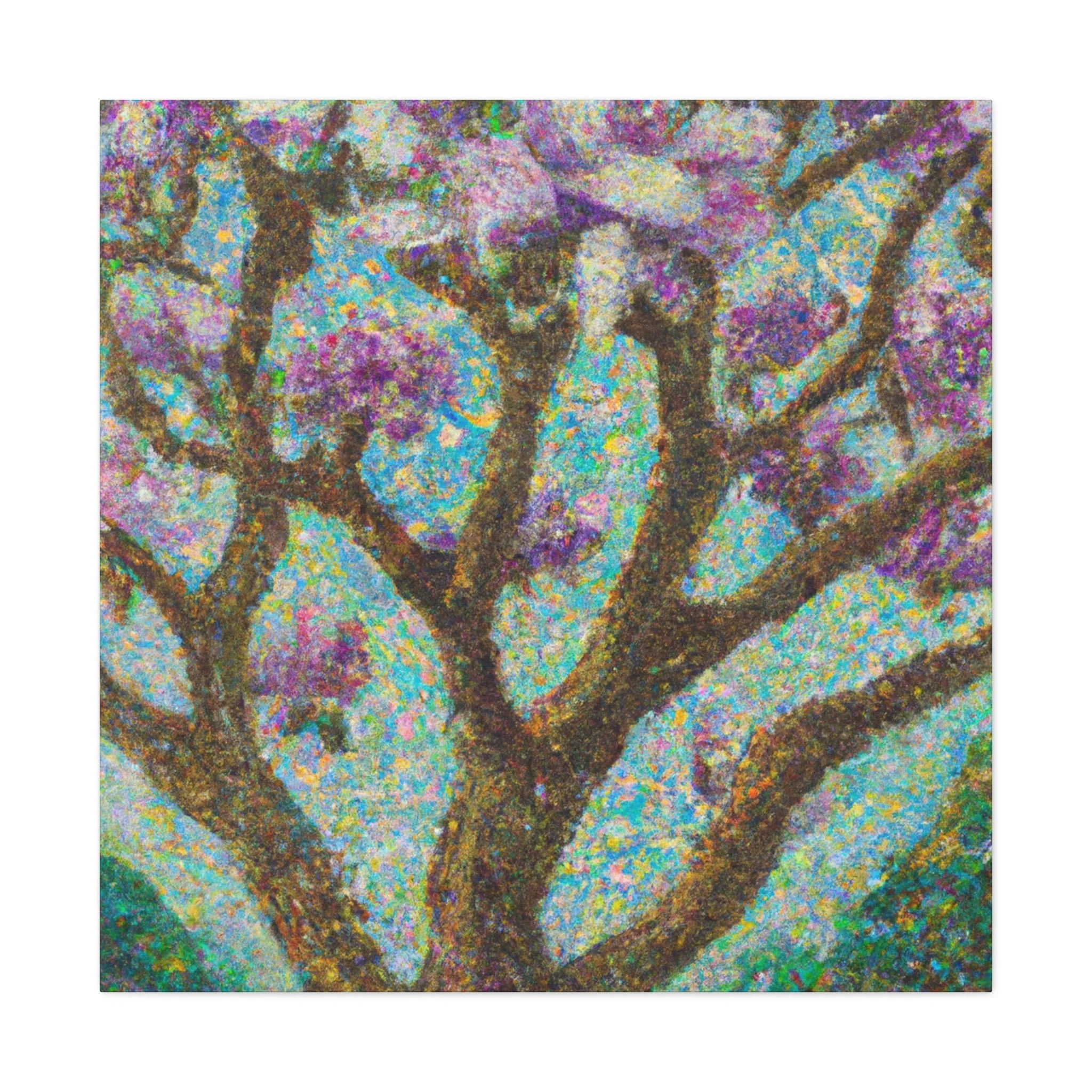 Magnolia in Pointillism - Canvas - Walmart.com