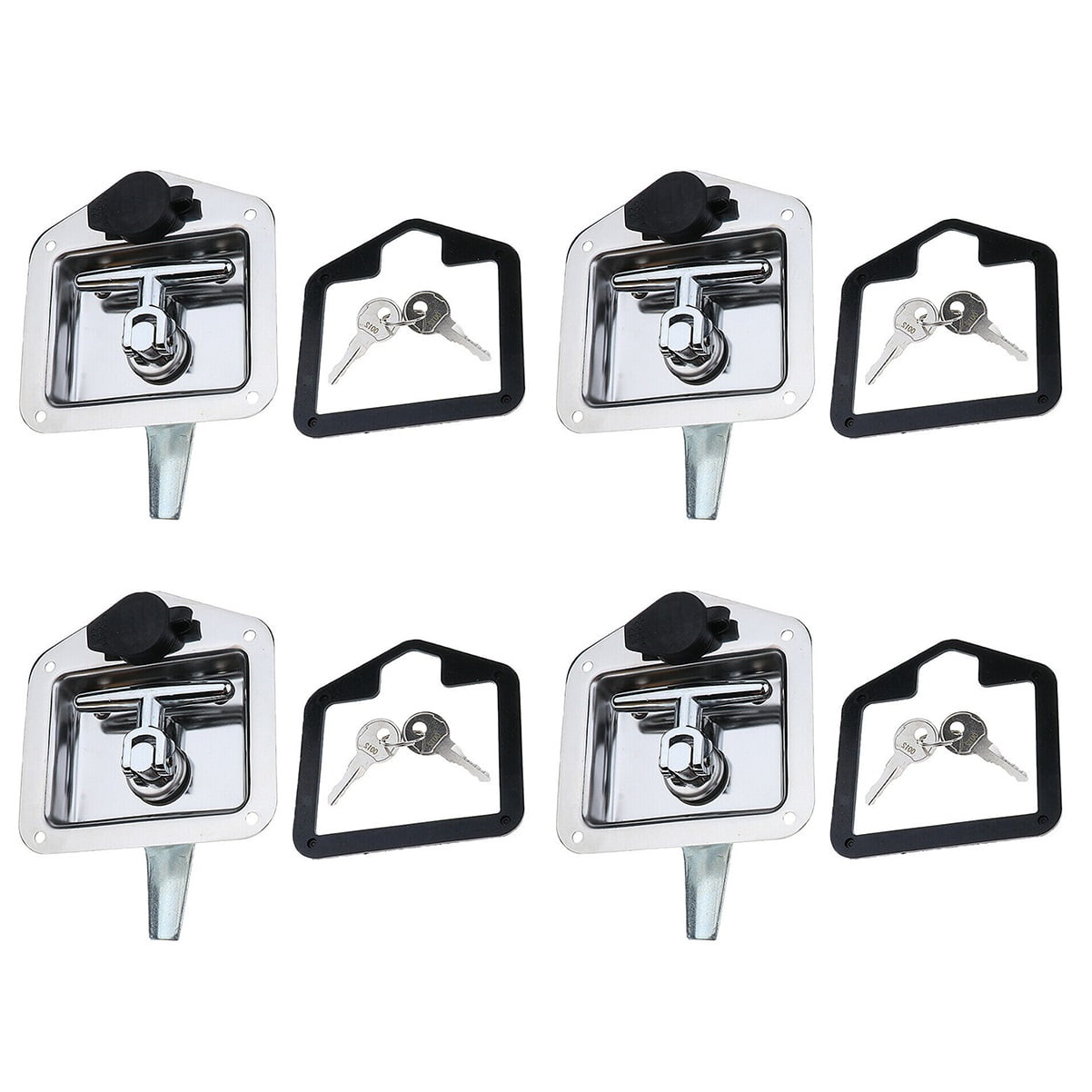 T-Fold Handle Stainless Steel Lock, Toolbox Door Latches w/ Gasket ...