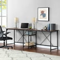 Mainstays Two-Way Convertible Desk with Lower Storage Shelf, Canyon ...