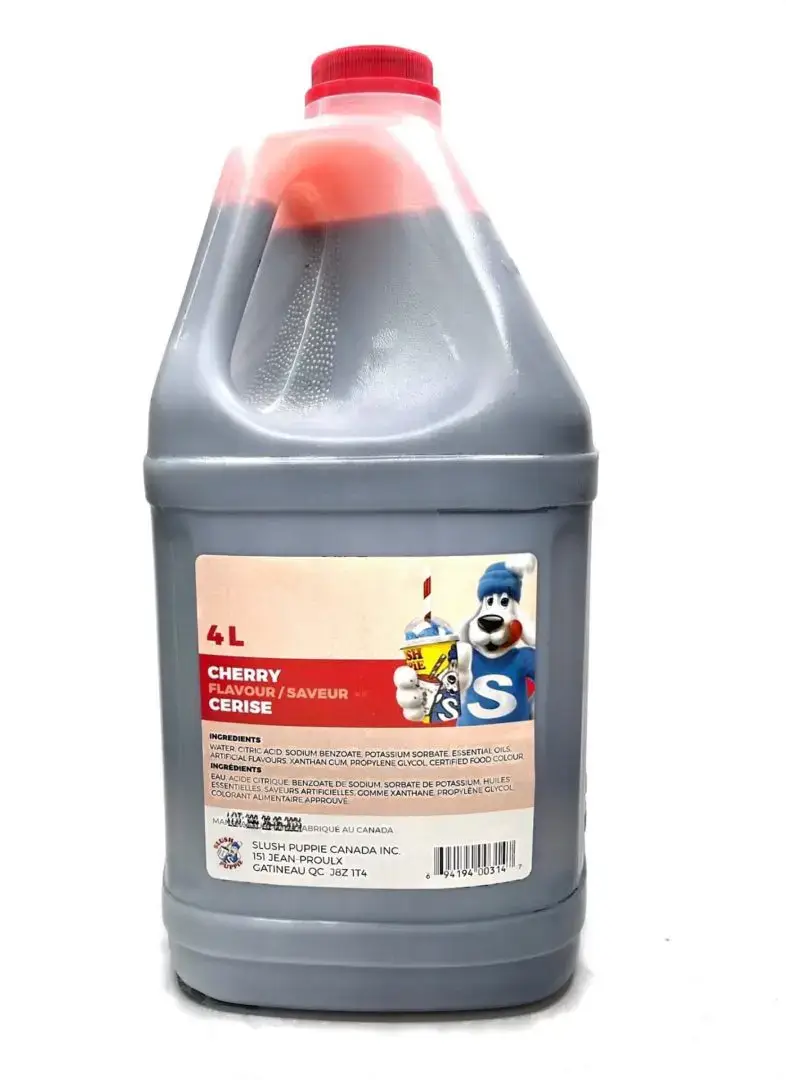 Slush Puppie Sirop pour Barbotine à la Cerise Concentré 5:1 135 Oz/4 L ...