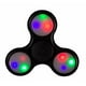 Black Tri Color LED Fidget Hand Spinner with three colored Lights and 4 ...
