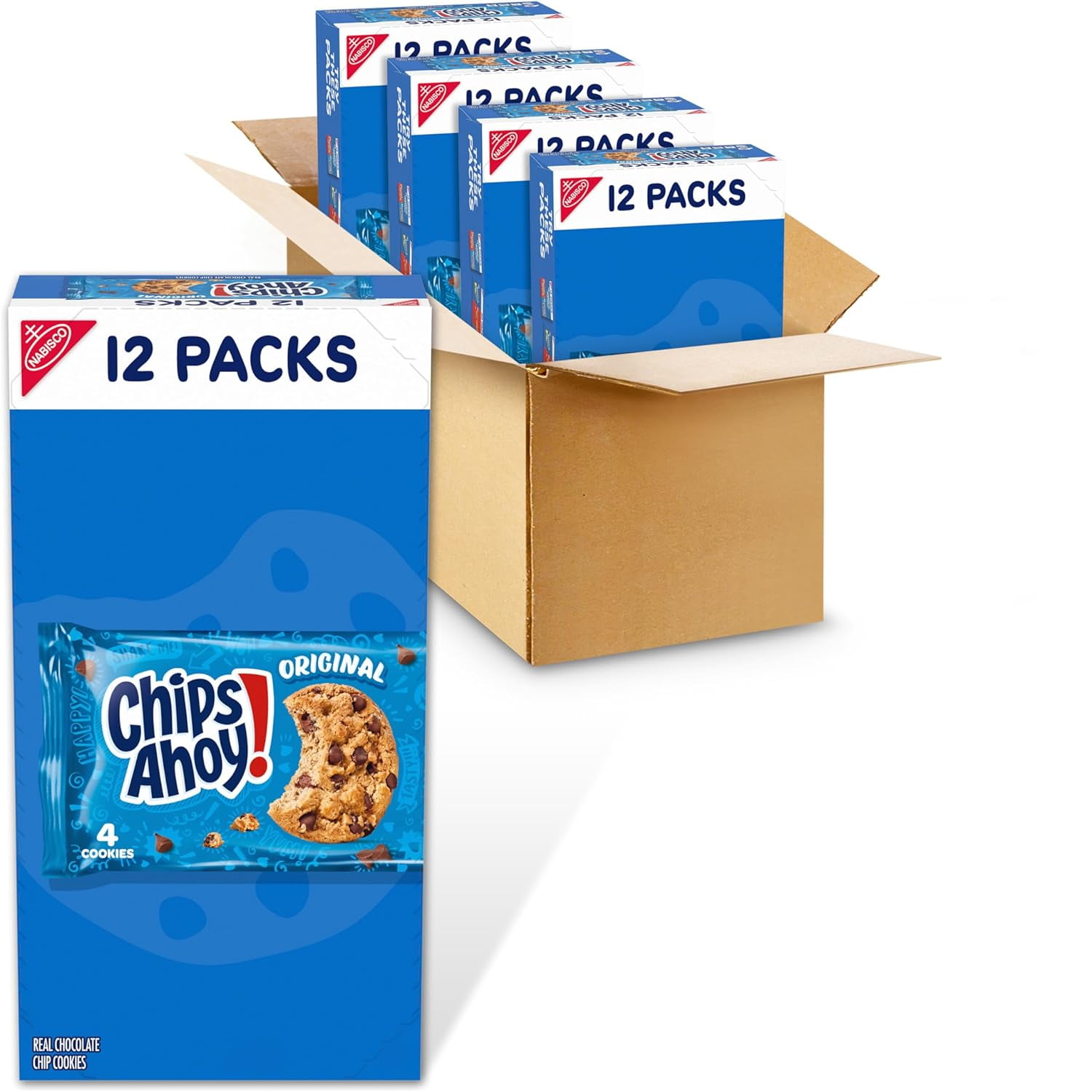 Original Chocolate Chip Cookies, 20 Snack Packs (2 Cookies Per Pack ...