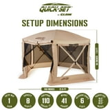 CLAM Quick-Set Pavilion 12.5ft Pop-Up Gazebo Screen Tent for Camping ...