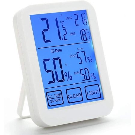 Touch Screen Digital Thermometer Hygrometer Electronic Lcd Temperature ...
