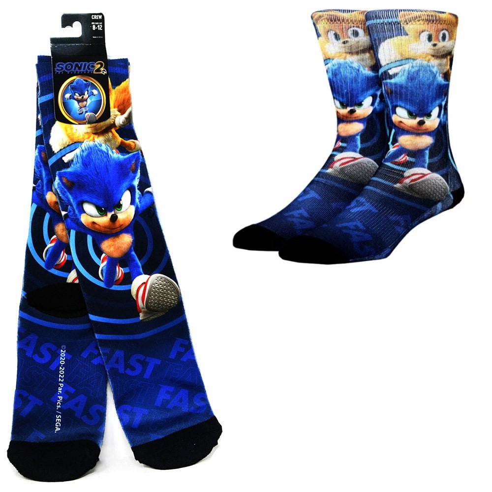Sonic The Hedgehog Adult Size 8-12 Crew Sock - Walmart.com