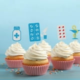 Pharmacy Cupcake Toppers, Pharmacy Decor, Glitter Pharmacist Birthday ...