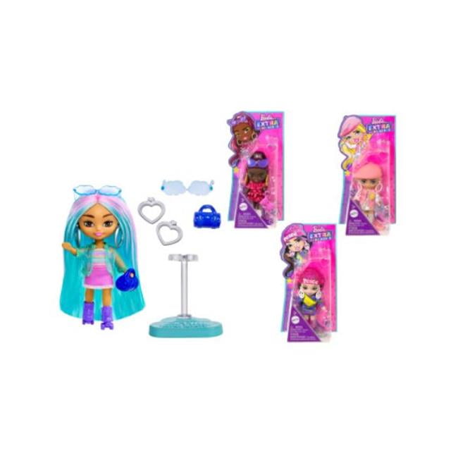 Mattel MTTHLN44 Assorted Barbie Extra Mini Mini Doll - Pack of 4 ...