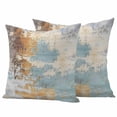 Abstract Graffiti Art Outdoor Throw Pillow Covers Set of 2, Brown Blue ...