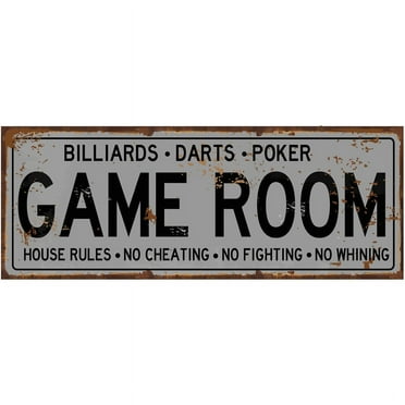 Game Room Play Nice or Go Home Metal Sign - Walmart.com