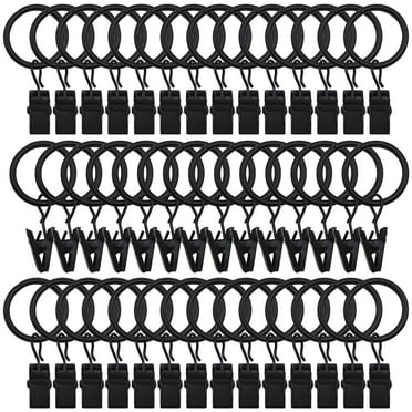 Mainstays Black Curtain Clip Rings, Set of Seven - Walmart.com