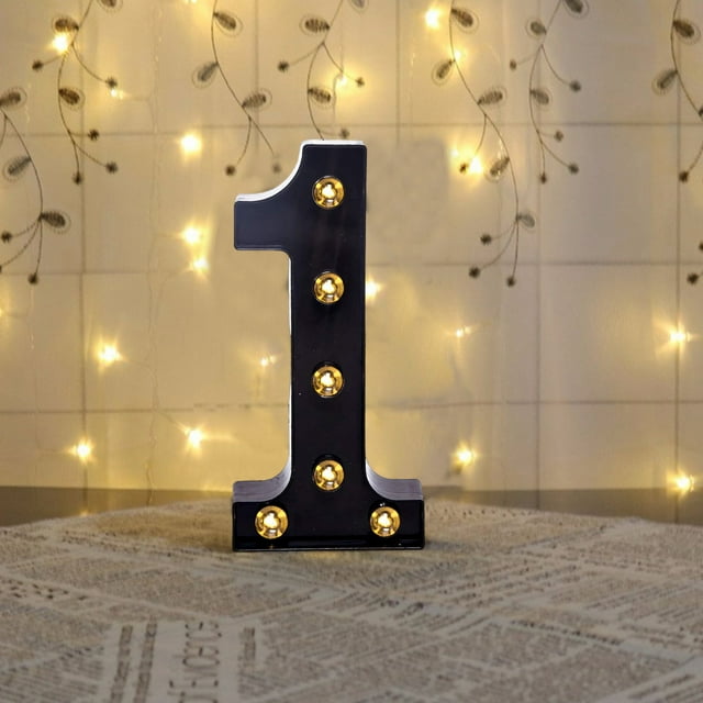 Honrane Shiny LED Marquee Number Lights Sign: Versatile Indoor/Outdoor ...