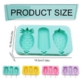 3-Cavity Silicone Ice Maker with Lids, Pineapple & Strawberry Shaped ...