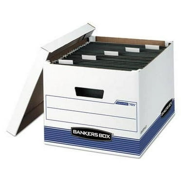 Fellowes File-Cube Box Shell- White-Blue - Walmart.com