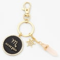 Claire's Gold Scorpio Zodiac Keychain, Black Charm, Crystal Star, Pink ...