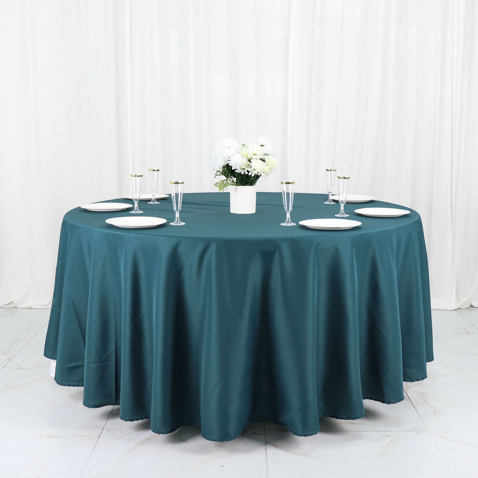 Efavormart 108" Wholesale Round Tablecloth Polyester Round Table Linens ...
