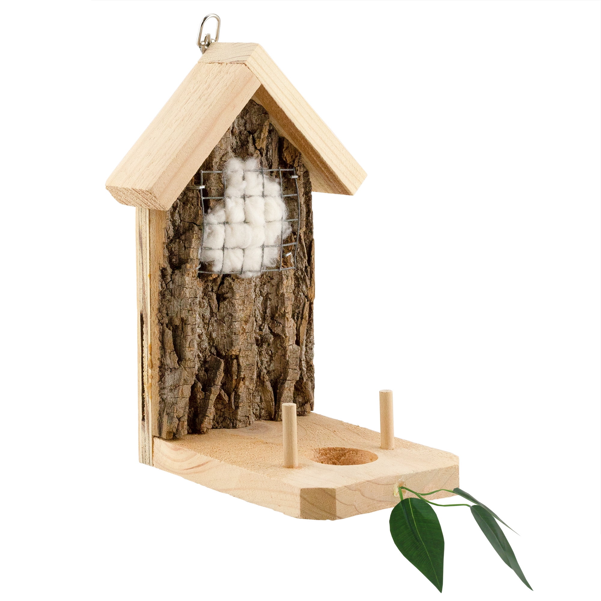 Uncle Dunkels Backyard Hummingbird Nester; Rustic Handmade Hummingbird ...